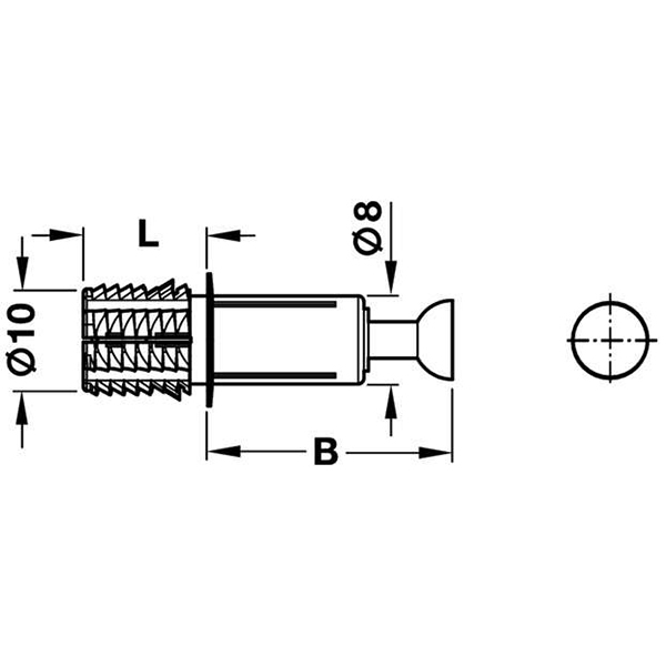 Распорный болт MiniFix (Минификс) для отверстия d10 мм купить в Украине ...