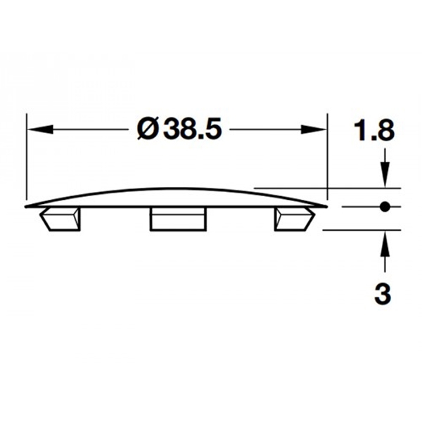Заглушка Maxifix (Максификс) для отверсия D35 мм, пластмасса, белый RAL ...